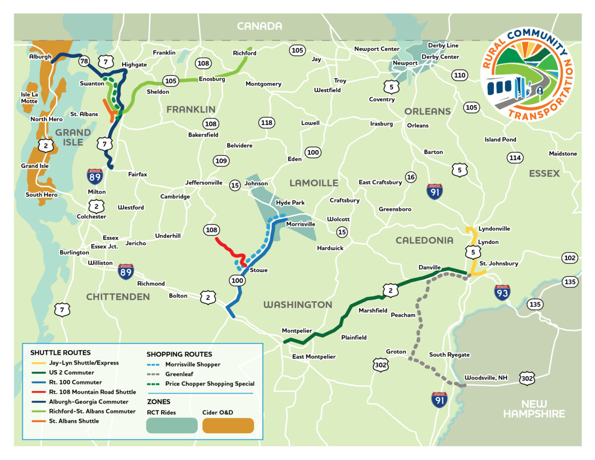 Service Map - Rural Community Transportation